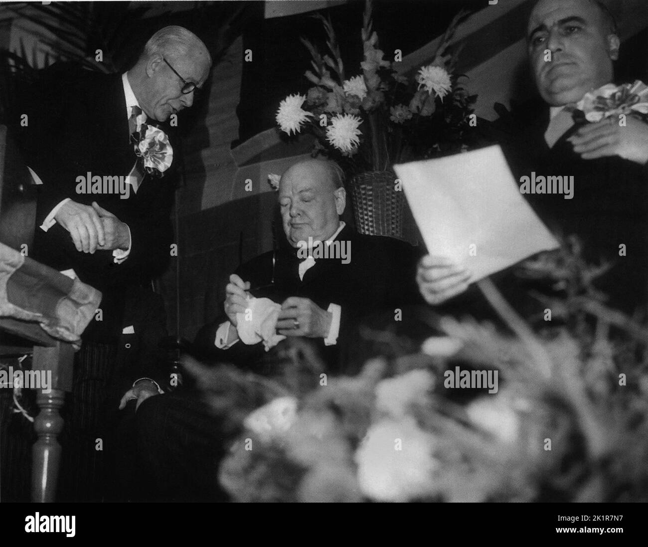 Winston Churchill in Liverpool for the Conservative Party Conference ...
