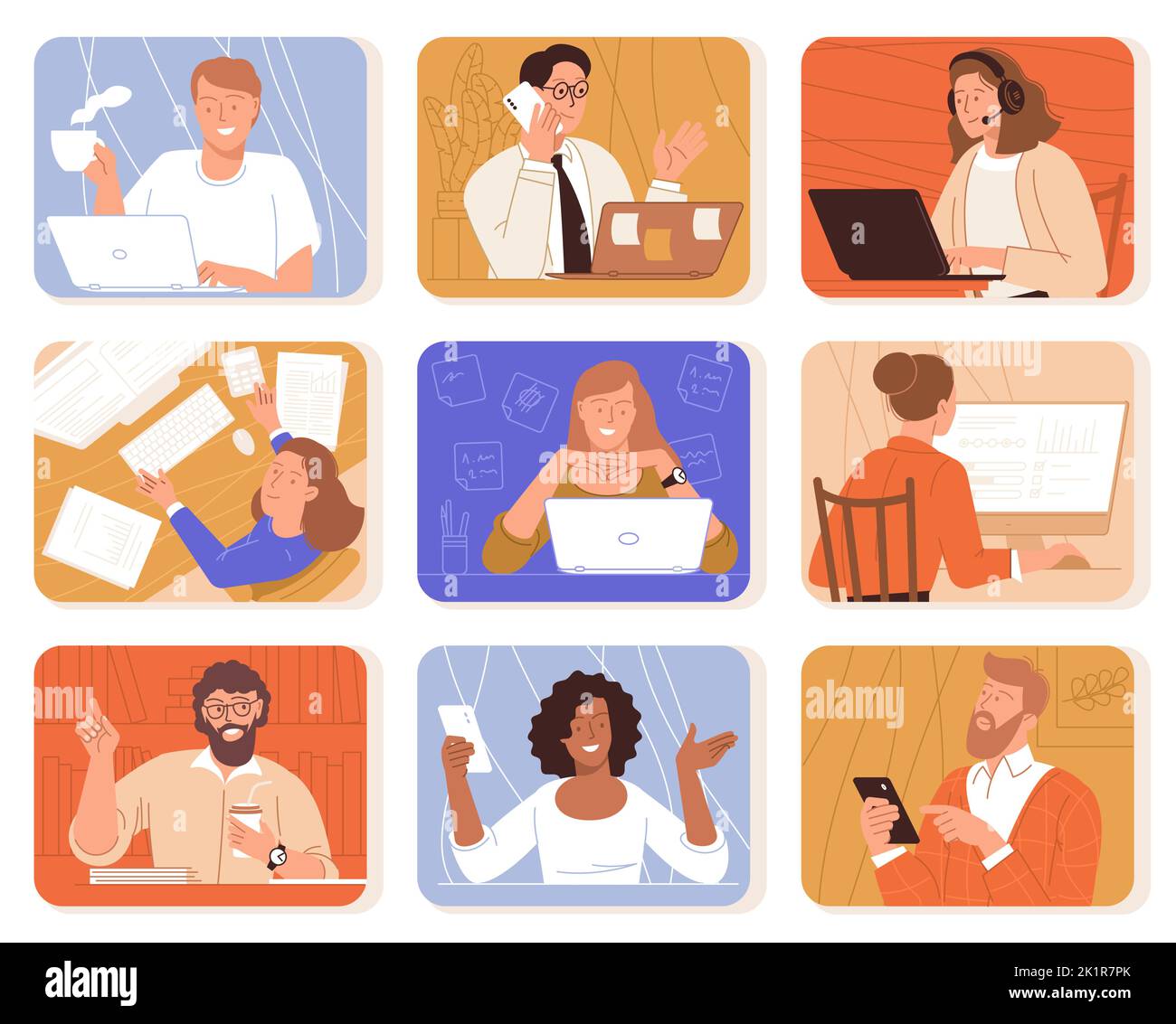 Corporate cartoon team Stock Vector Images - Alamy