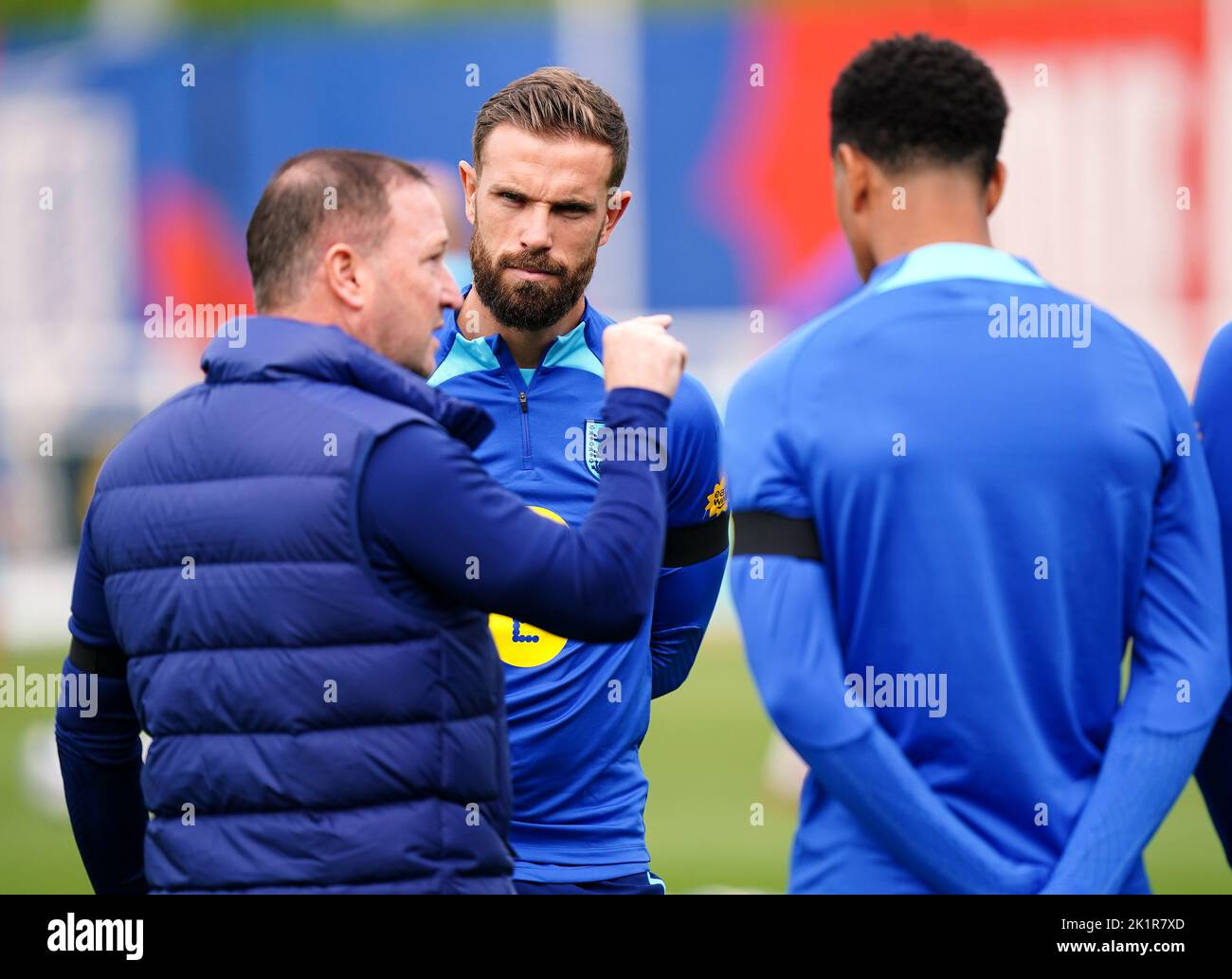 England's Jordan Henderson during a training session at St. George's ...
