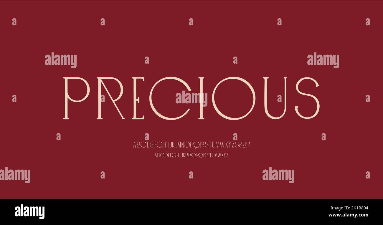 Beautiful alphabet. Modern serif font, contemporary type for elegant ...