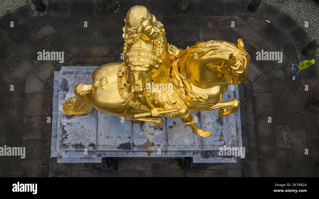 Dresden, Germany. 20th Sep, 2022. View of the "Golden Horseman" from ...