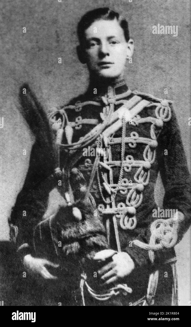 Winston Churchill as a newly commissioned cavalry office in the 4th ...