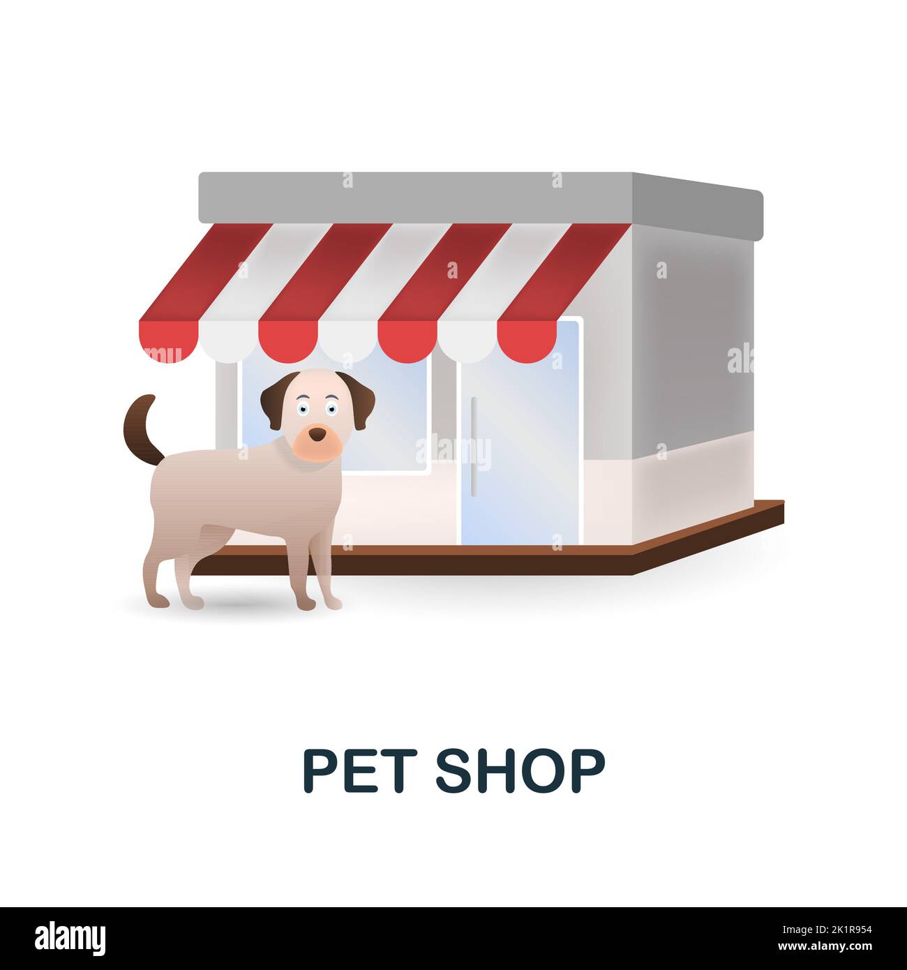 Pet Shop icon. 3d illustration from small business collection. Creative ...