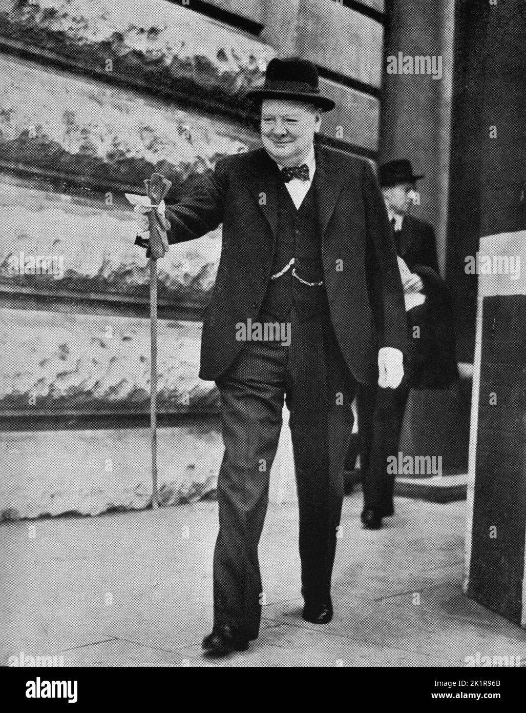 Winston Churchill on his way to Parliament to announce the invasion of ...