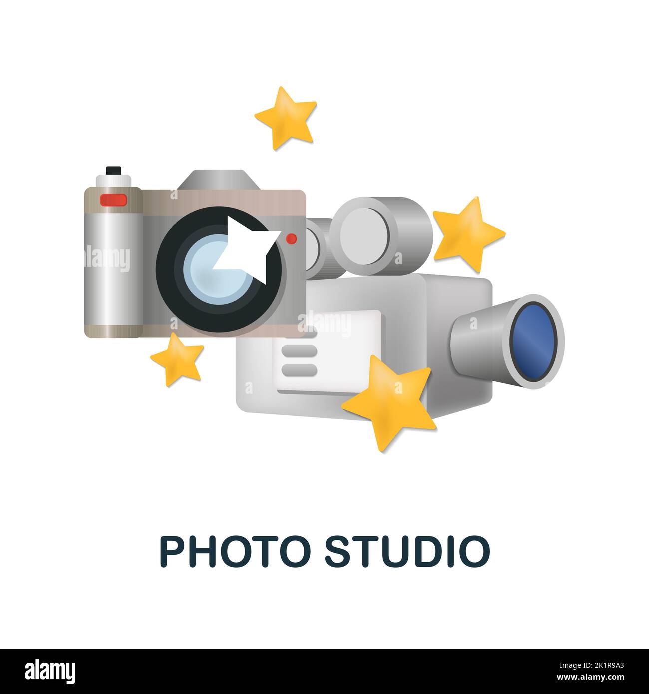 Photo Studio icon. 3d illustration from small business collection ...