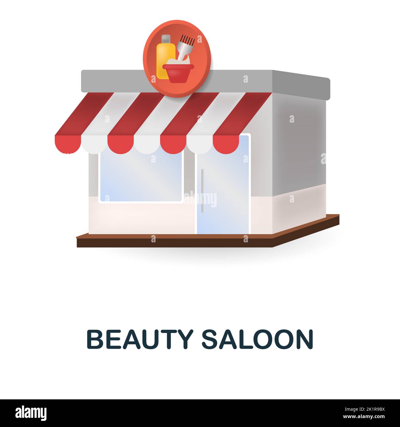Beauty Saloon icon. 3d illustration from small business collection ...