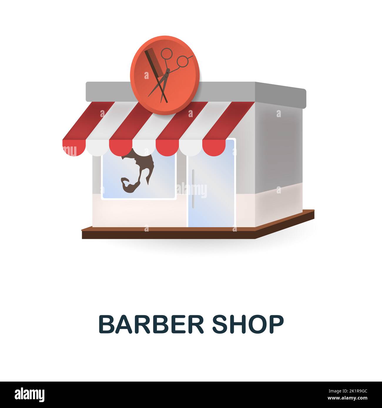 Barber Shop icon. 3d illustration from small business collection ...