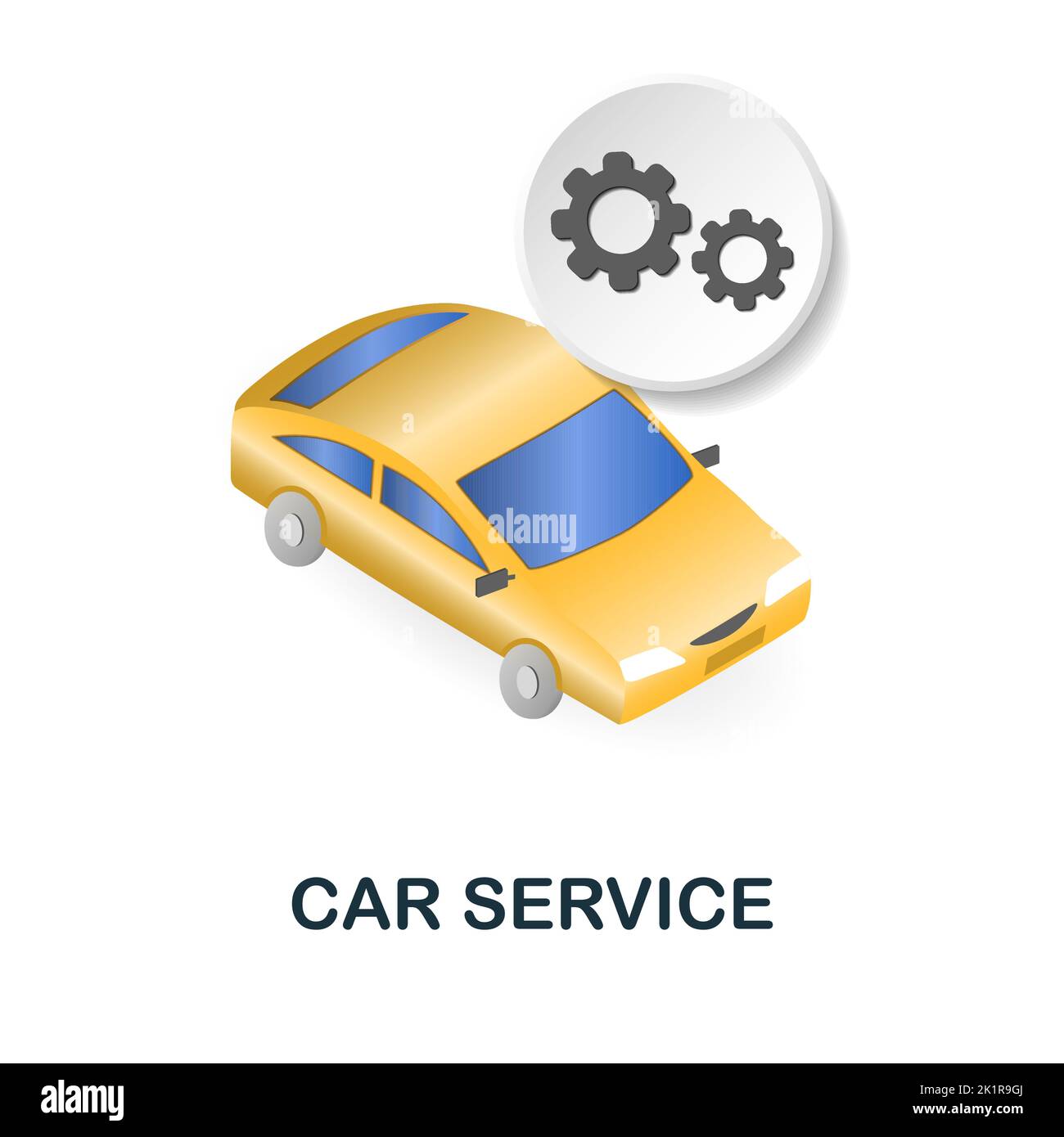 Car Service icon. 3d illustration from small business collection ...
