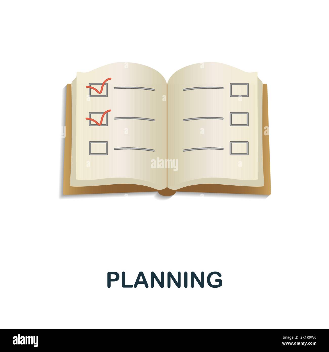 Planning icon. 3d illustration from personal productivity collection ...