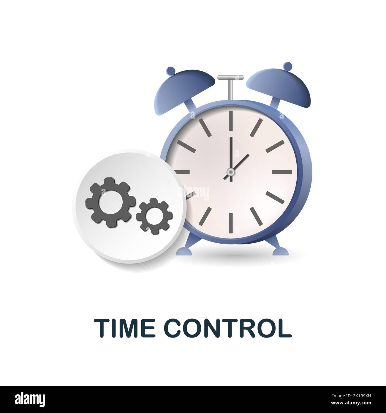 Time Control icon. 3d illustration from personal productivity collection. Creative Time Control ...