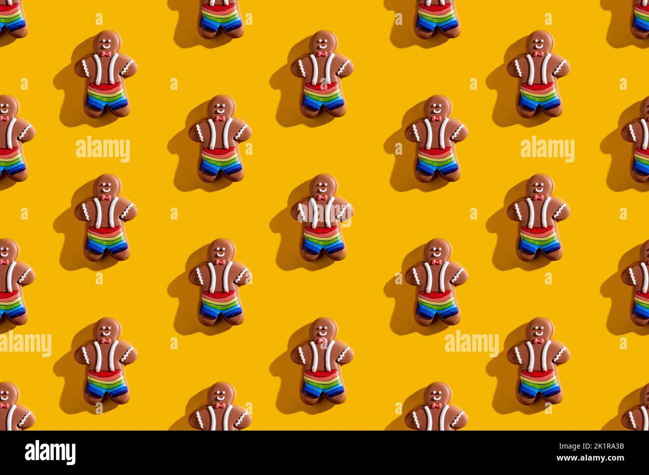 Lgbt pride. Orange seamless background. Diversity tolerance. Bakery ...