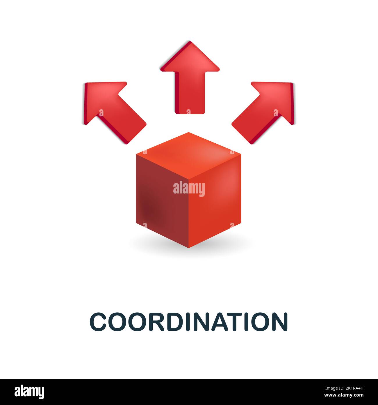 Coordination icon. 3d illustration from personal productivity collection. Creative Coordination ...