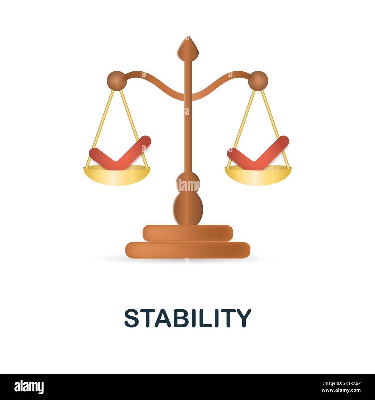 Stability icon. 3d illustration from personal productivity collection ...