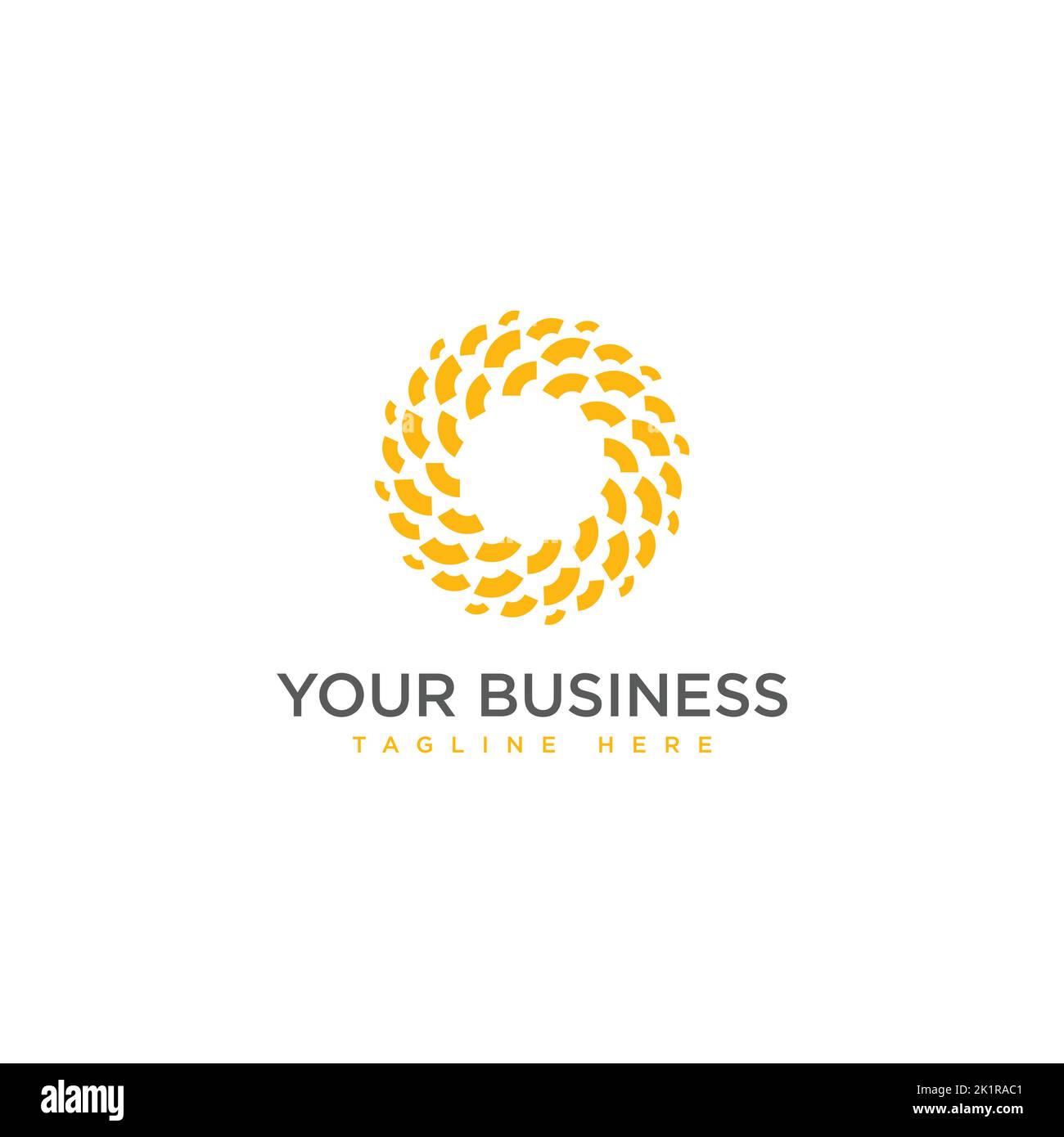 Abstract orange circle logo design element. Vector illustration EPS.8 ...