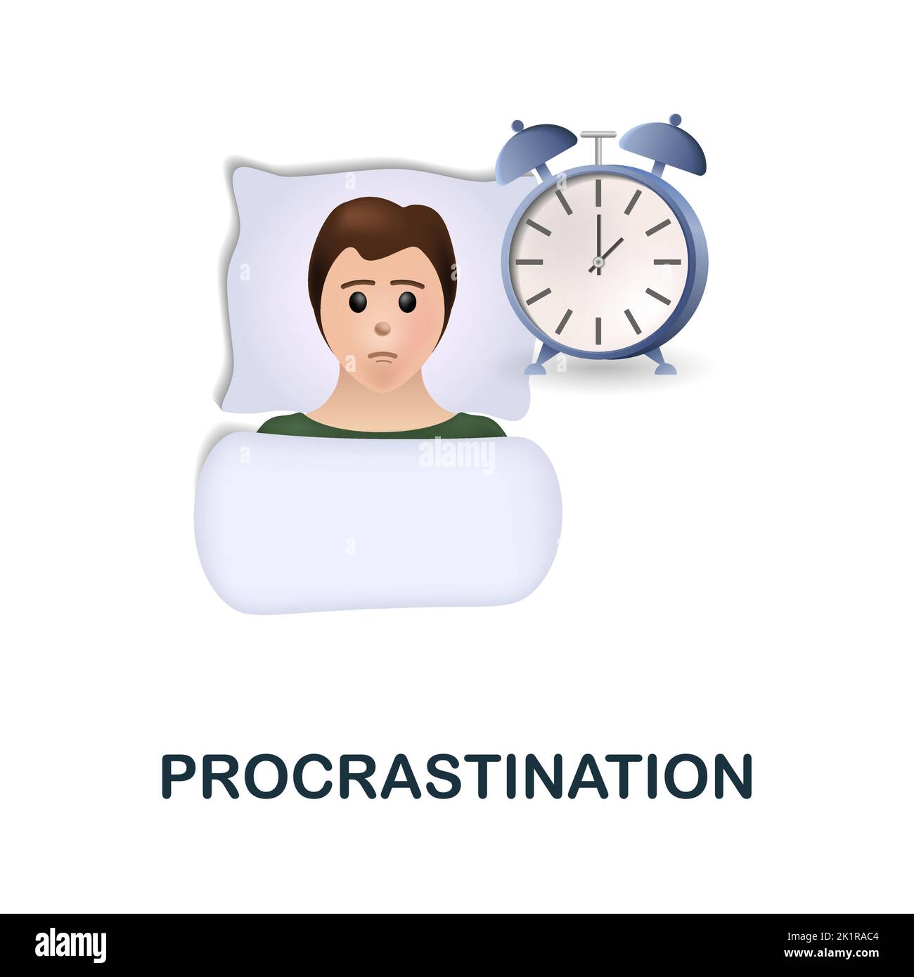 Procrastination icon. 3d illustration from personal productivity ...