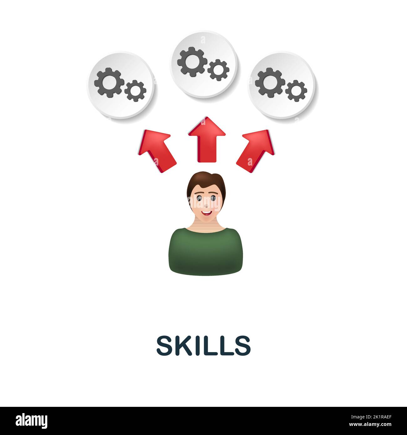 Skills icon. 3d illustration from personal productivity collection ...