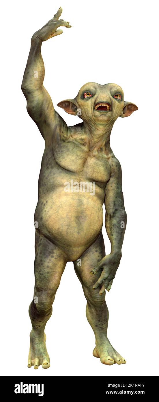3D rendering of a green alien isolated on white background Stock Photo ...