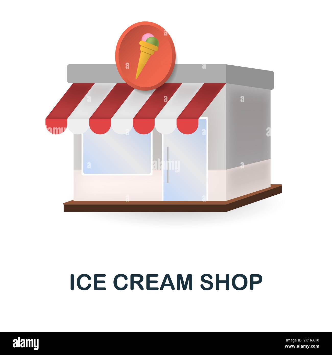 Ice Cream Shop icon. 3d illustration from small business collection ...