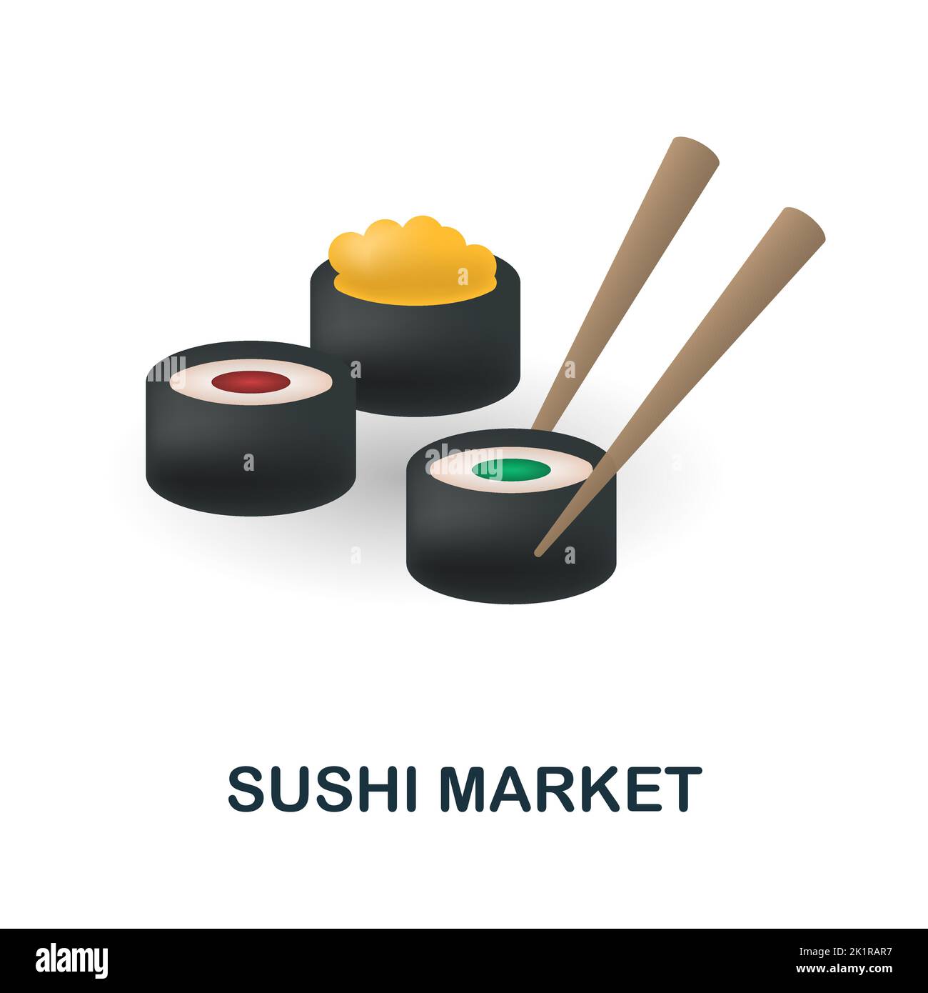 Sushi Market icon. 3d illustration from small business collection ...