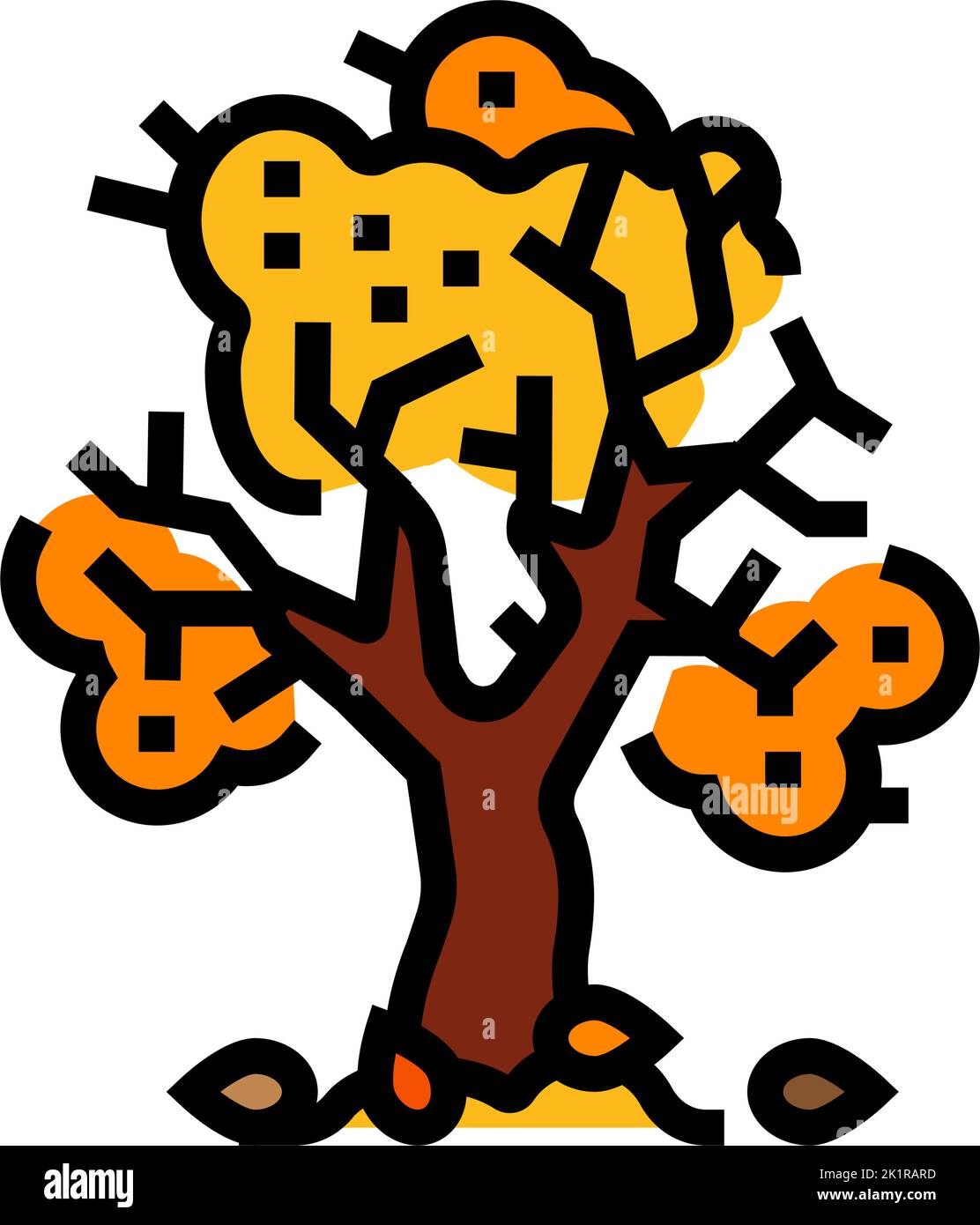 tree autumn color icon vector illustration Stock Vector Image & Art - Alamy