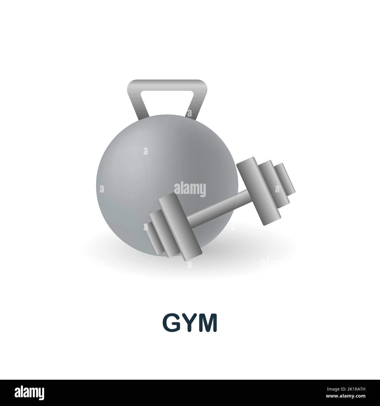 Gym icon. 3d illustration from small business collection. Creative Gym ...