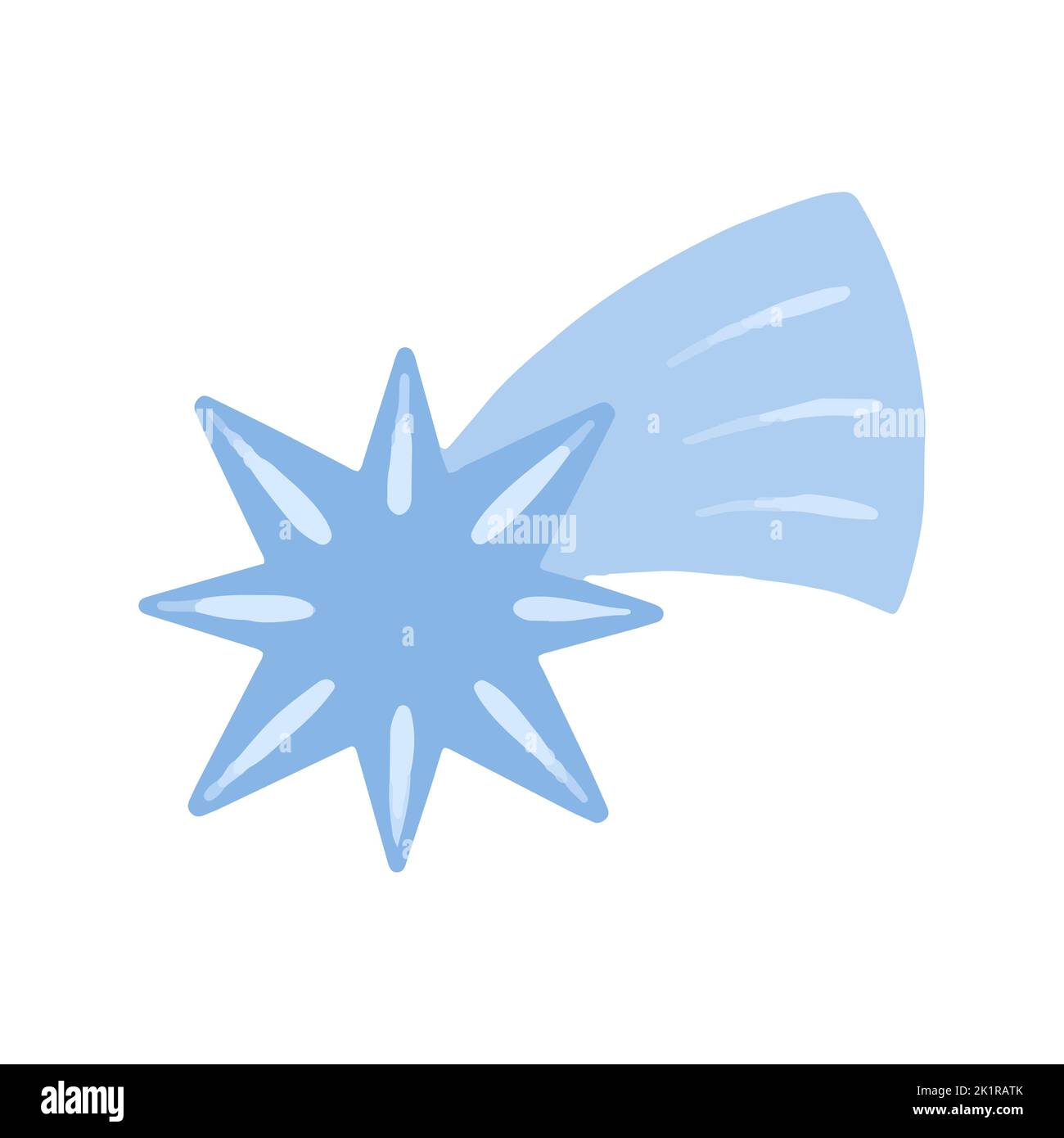 Hand painted falling blue Cut Out Stock Images & Pictures - Alamy