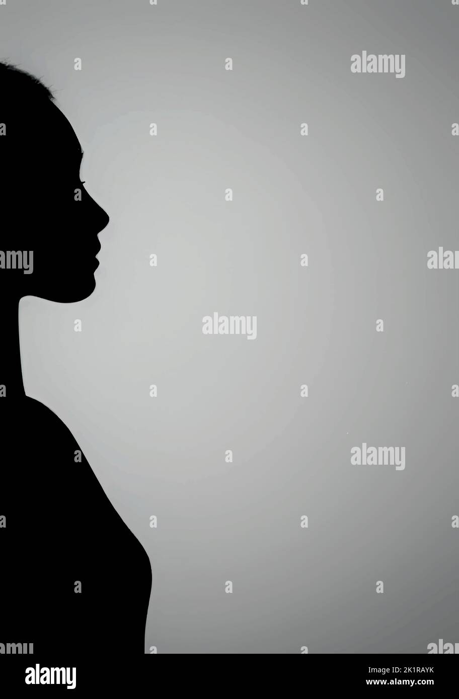 Young person looking up silhouette Stock Vector Images - Alamy