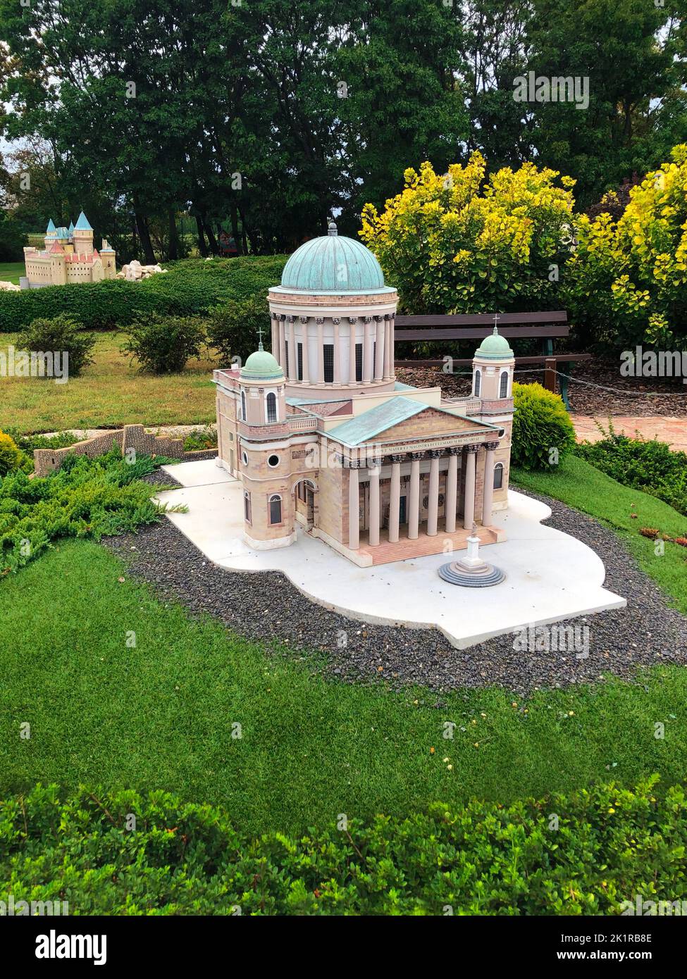 Architecture Chapel building model, outdoor nature background Stock ...