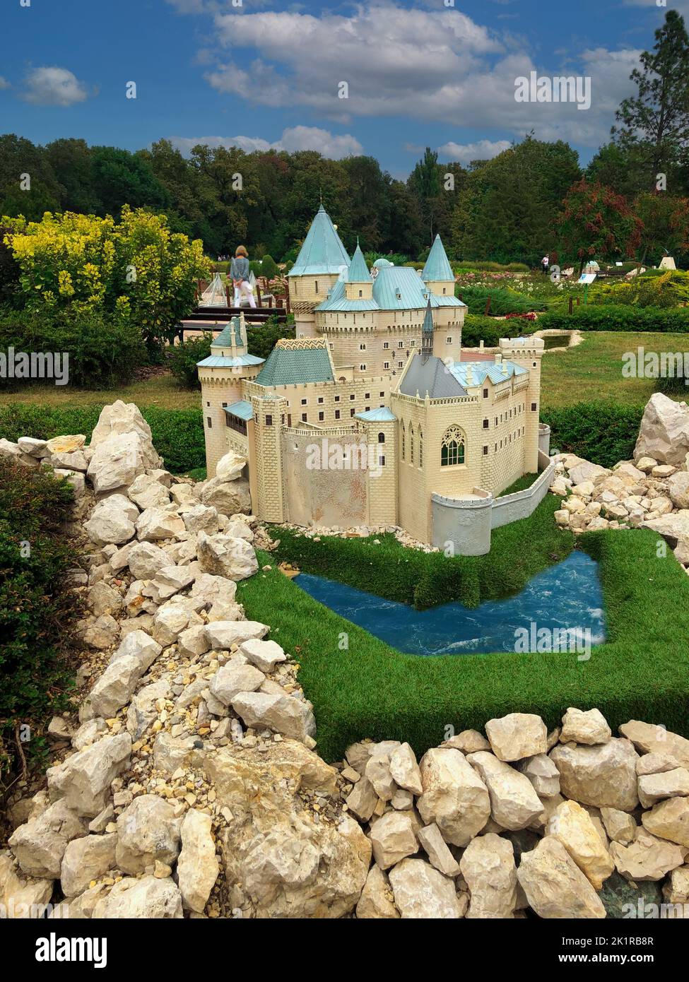 Architecture Castle building model, outdoor nature background Stock ...
