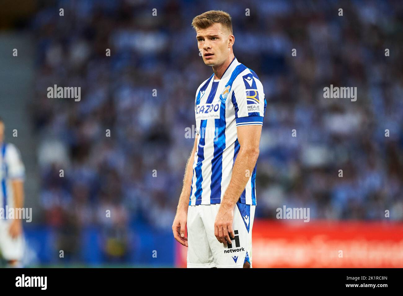 Alexander Sorloth of Real Sociedad during the La Liga match between ...