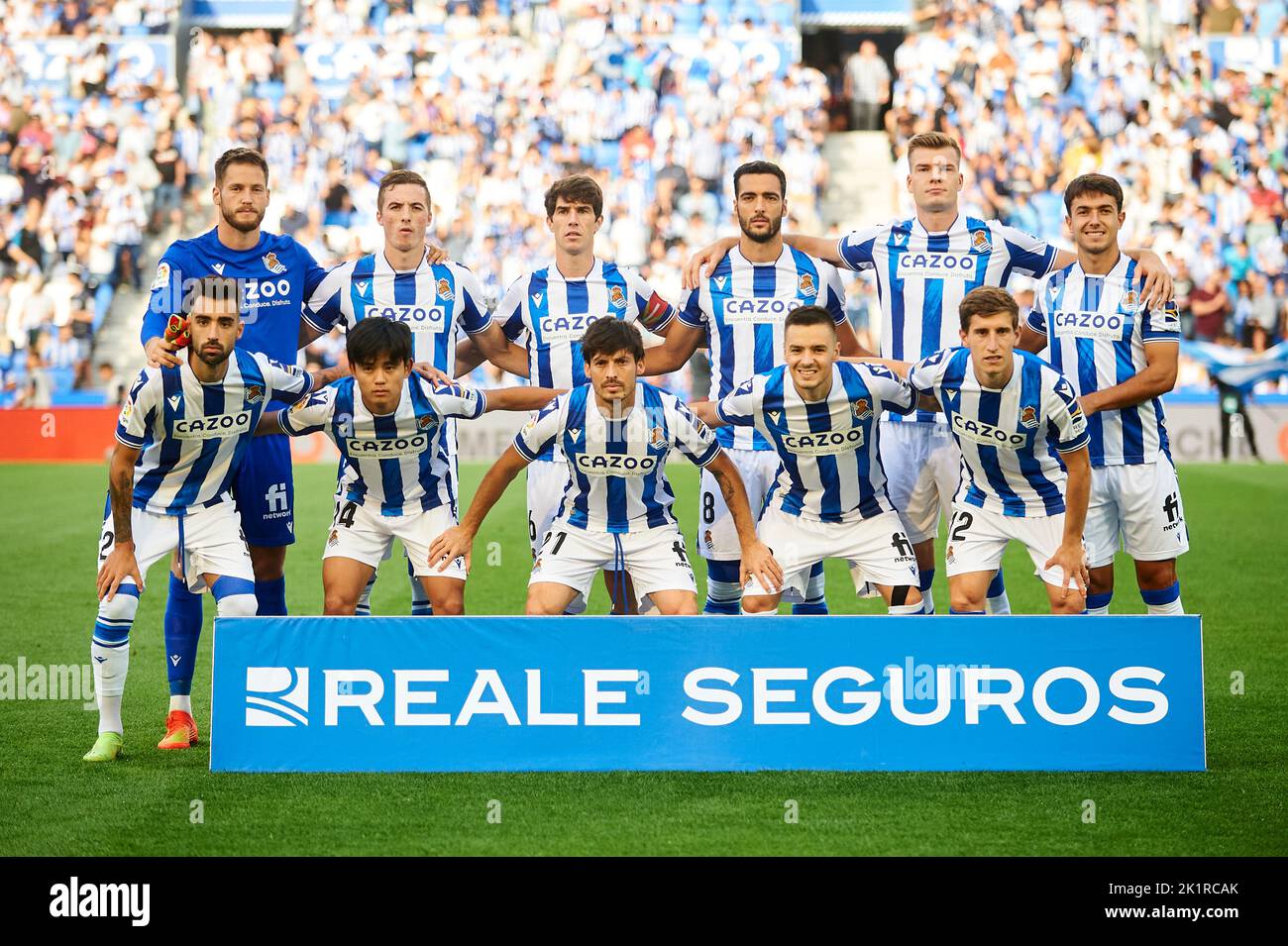 Real Sociedad team group during the La Liga match between Real Sociedad ... Real Sociedad team group during the La Liga match between Real Sociedad ...