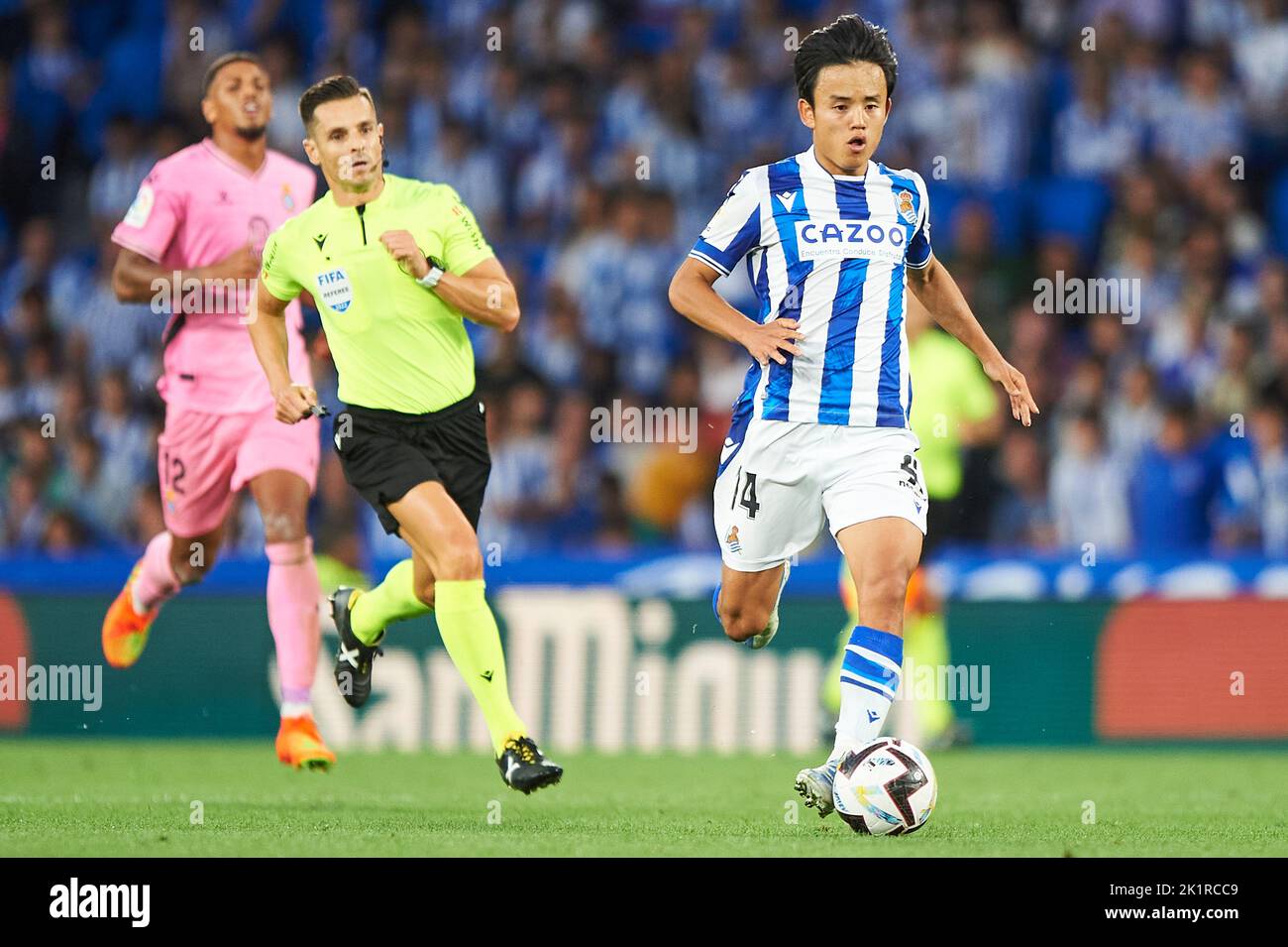 Takefusa Kubo of Real Sociedad during the La Liga match between Real ...