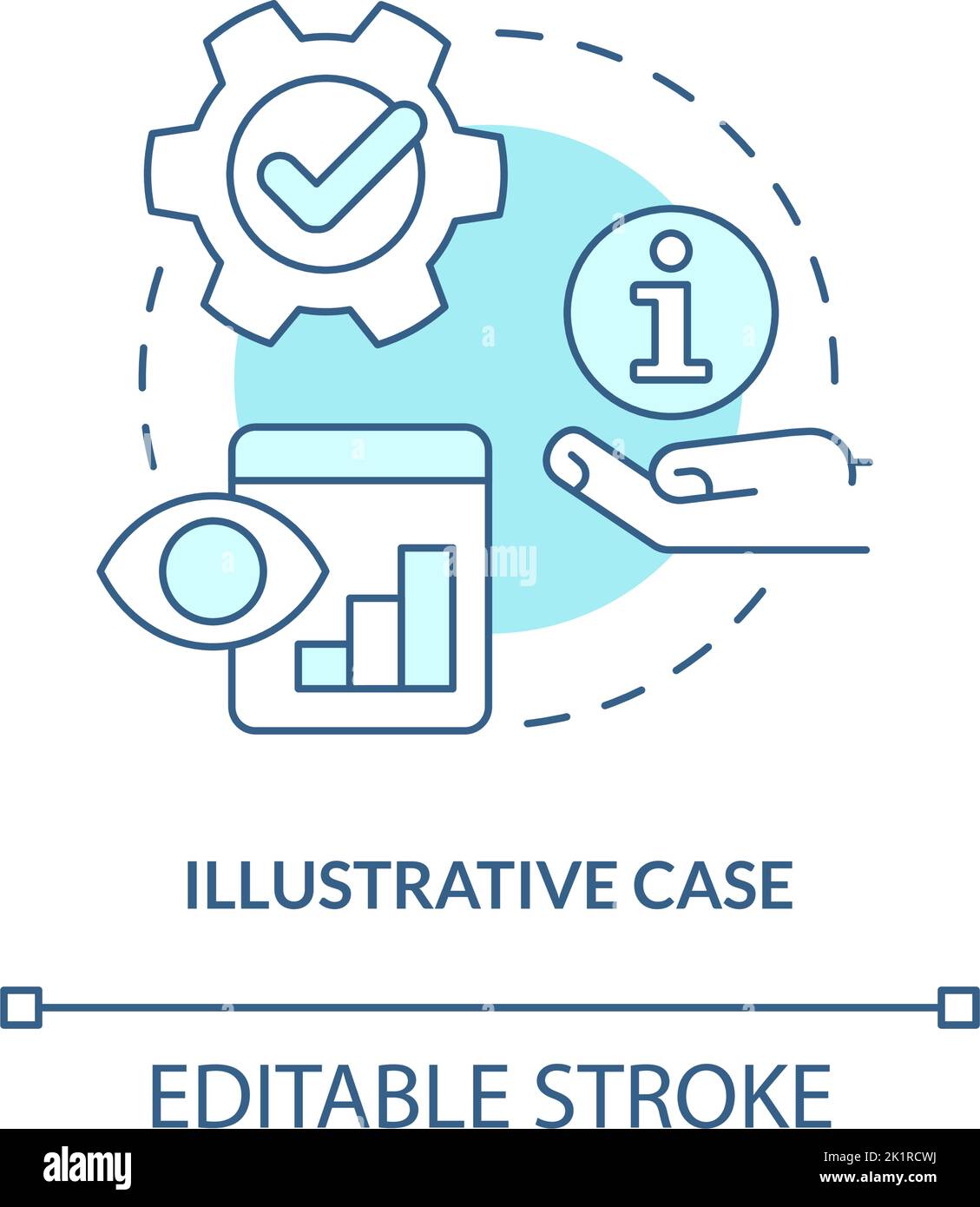 Illustrative case turquoise concept icon Stock Vector Image & Art - Alamy