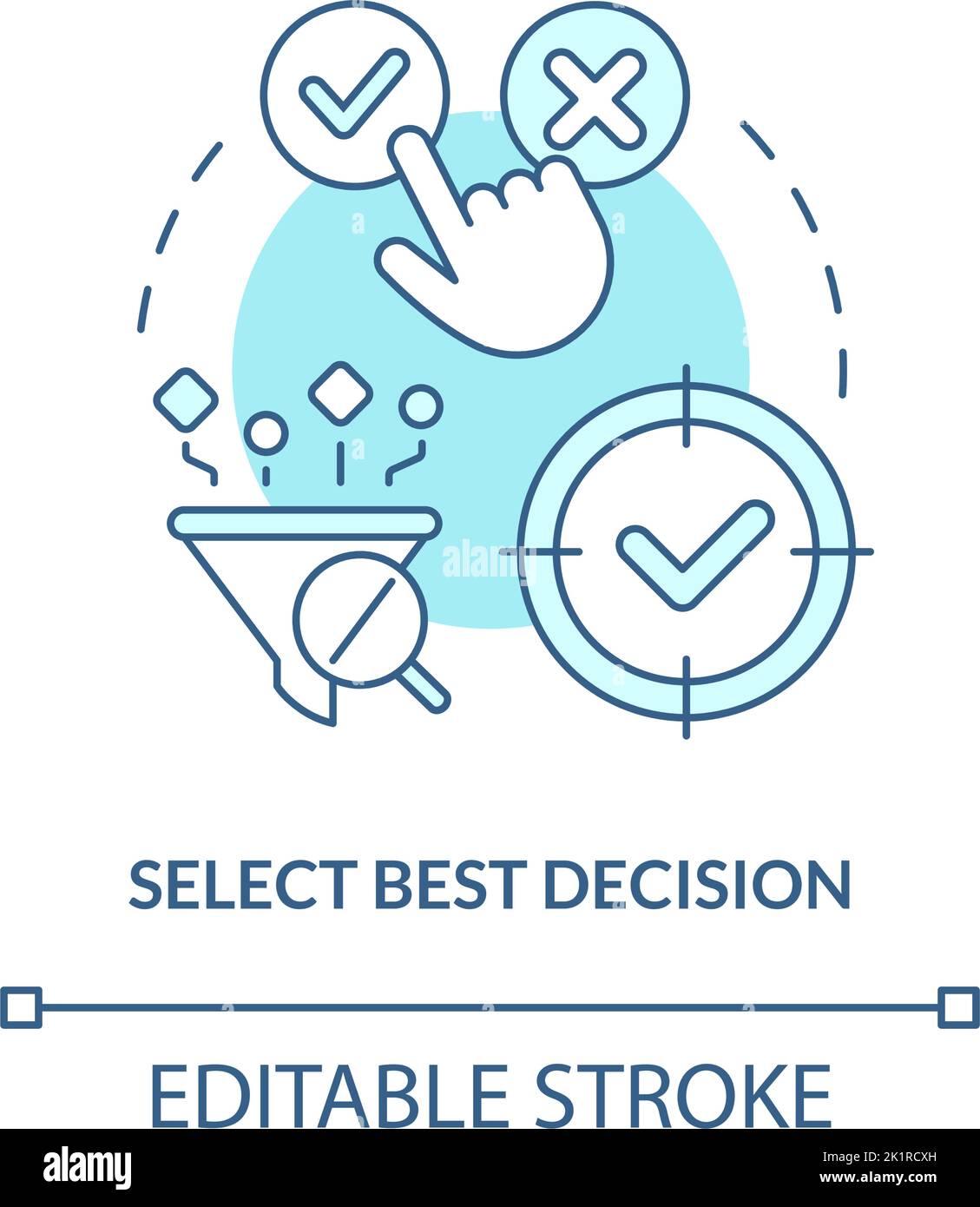Select best decision turquoise concept icon Stock Vector Image & Art ...