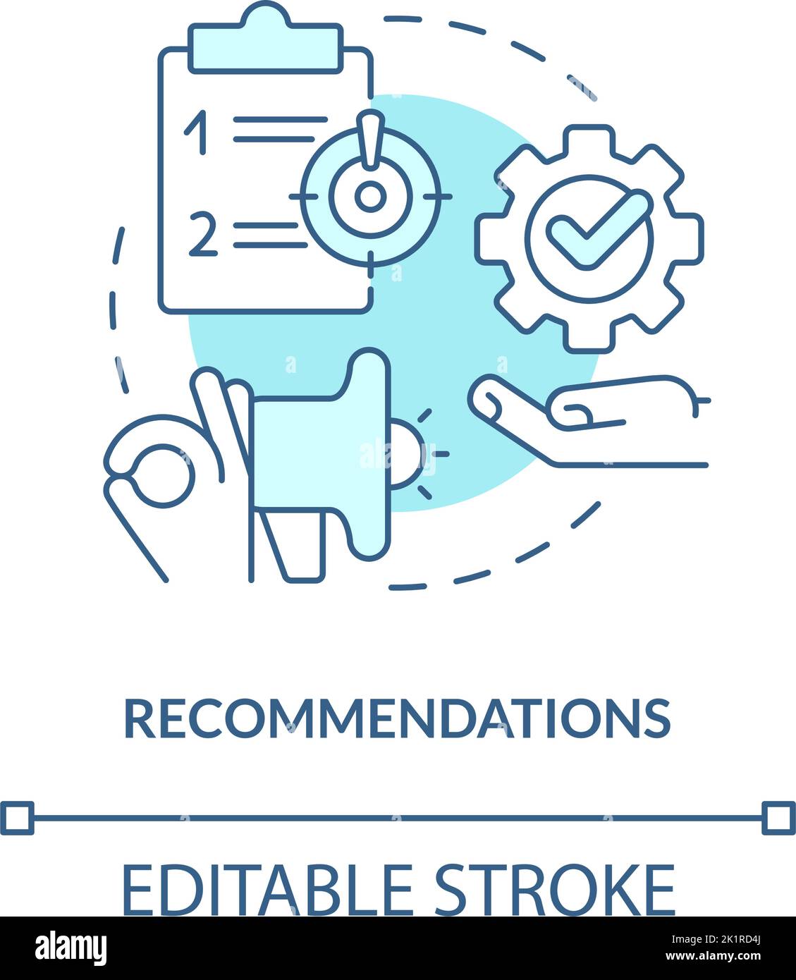 Recommendations turquoise concept icon Stock Vector Image & Art - Alamy