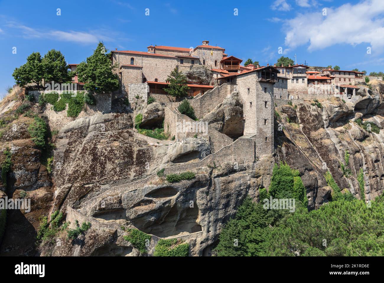 Monastery of Transfiguration of Christ (Great Meteoron) stands atop the ...