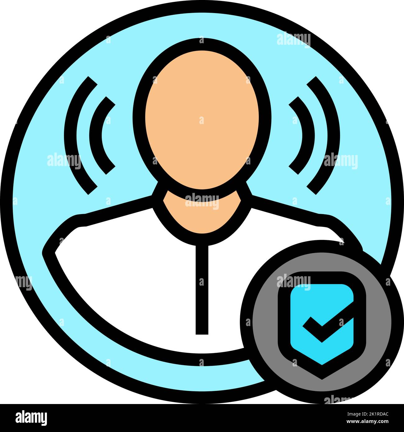 verified profile color icon vector illustration Stock Vector Image ...