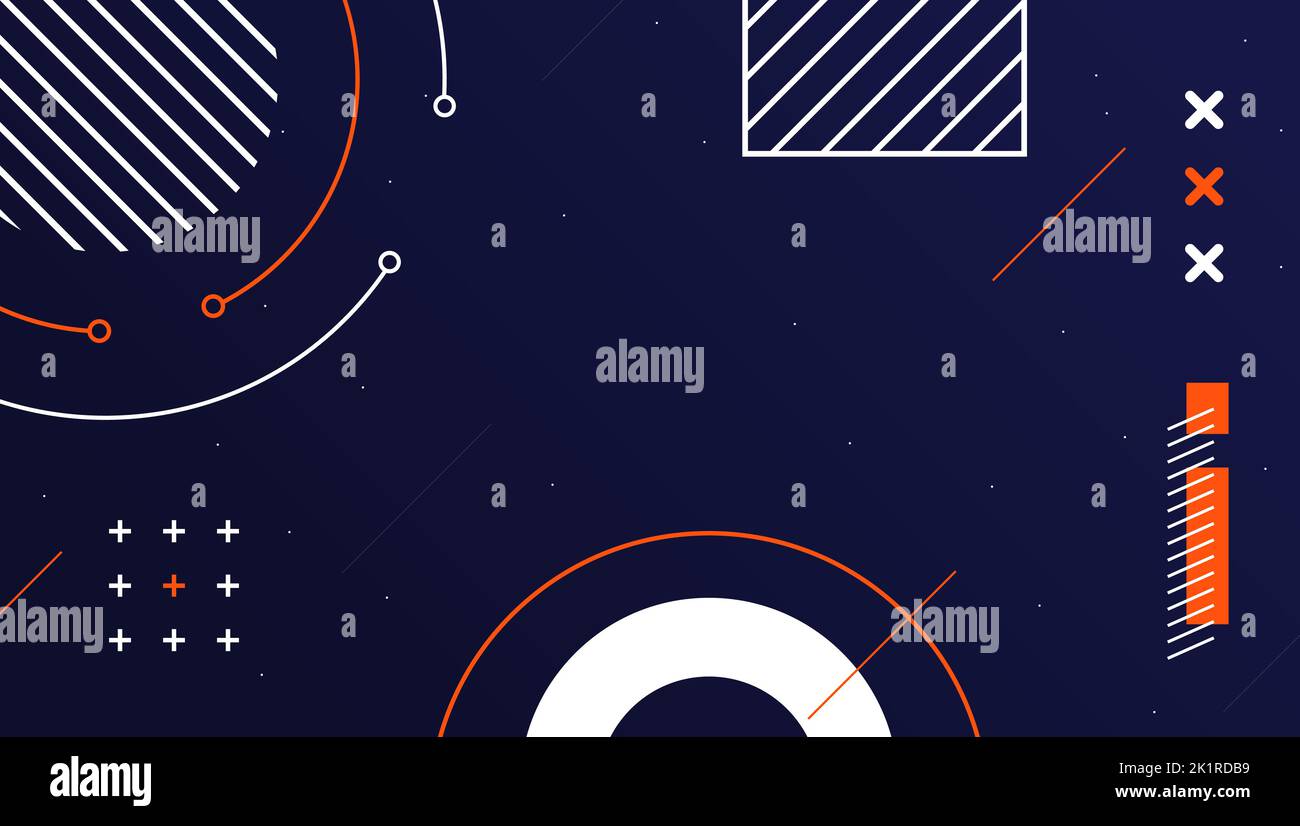 Minimalist and Modern Future Abstract Geometric Shape Memphis Flat ...