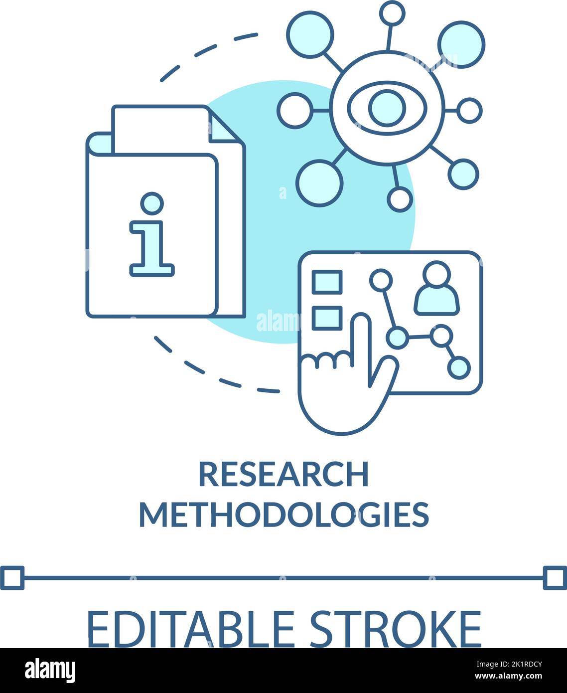 Research methodologies turquoise concept icon Stock Vector Image & Art - Alamy