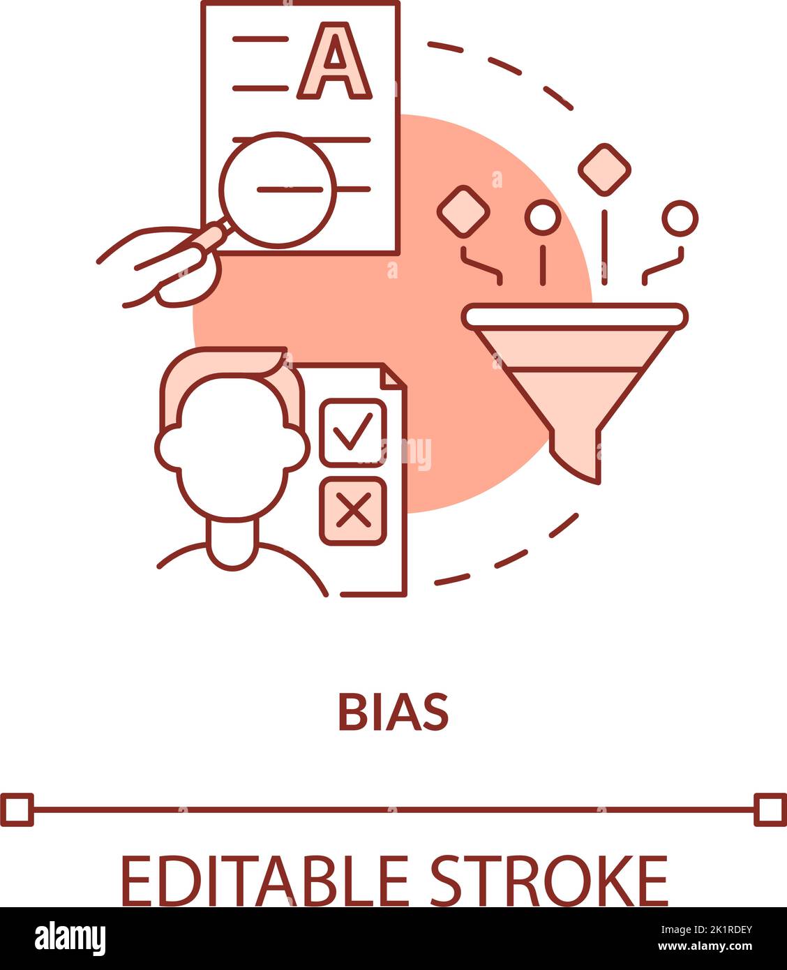 Bias orange concept icon Stock Vector Image & Art - Alamy