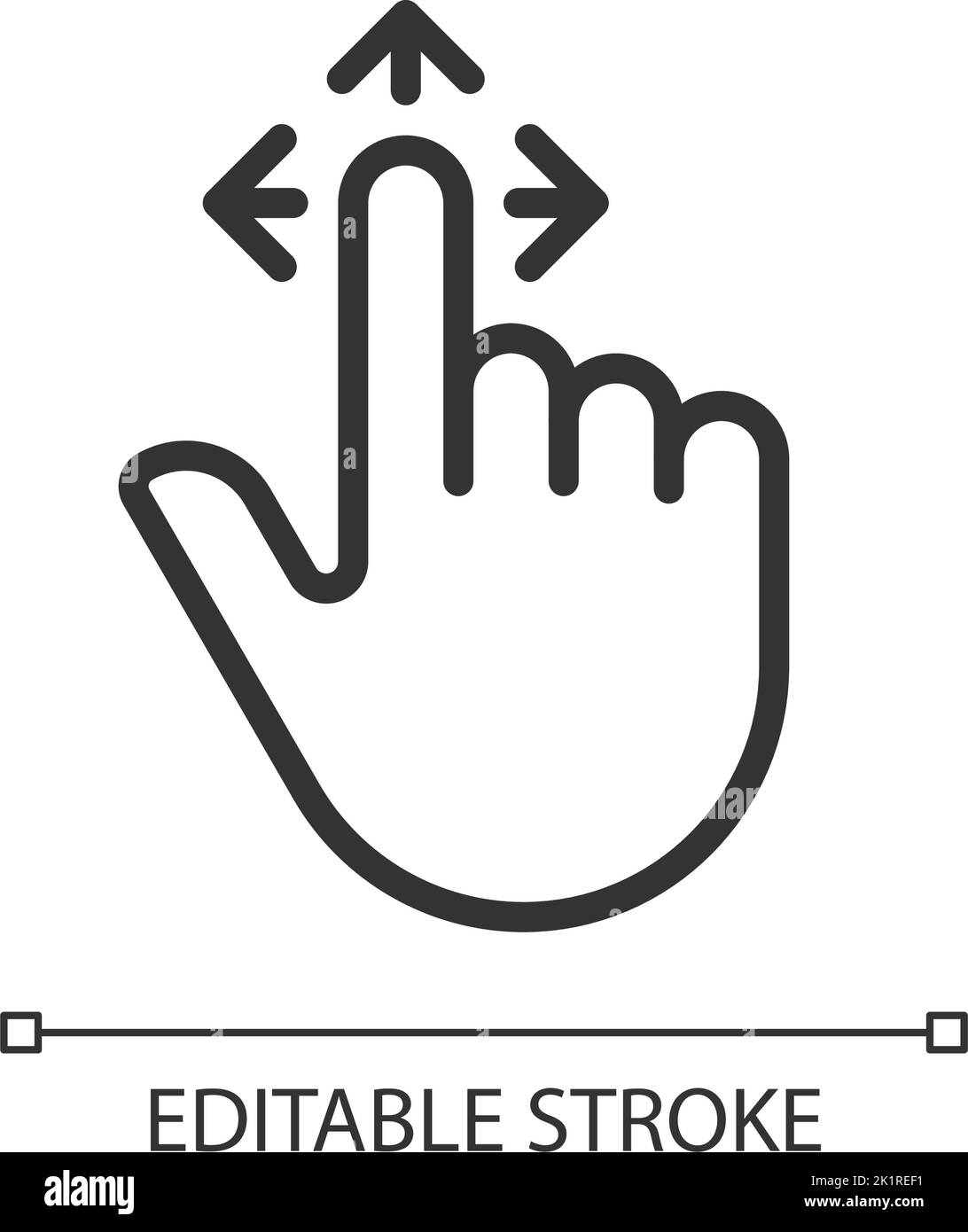 Drag pixel perfect linear icon Stock Vector Image & Art - Alamy