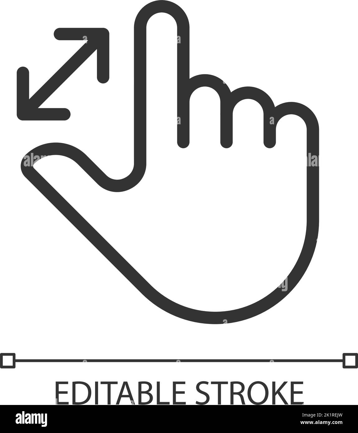 Zoom gesture icon linear Cut Out Stock Images & Pictures - Alamy