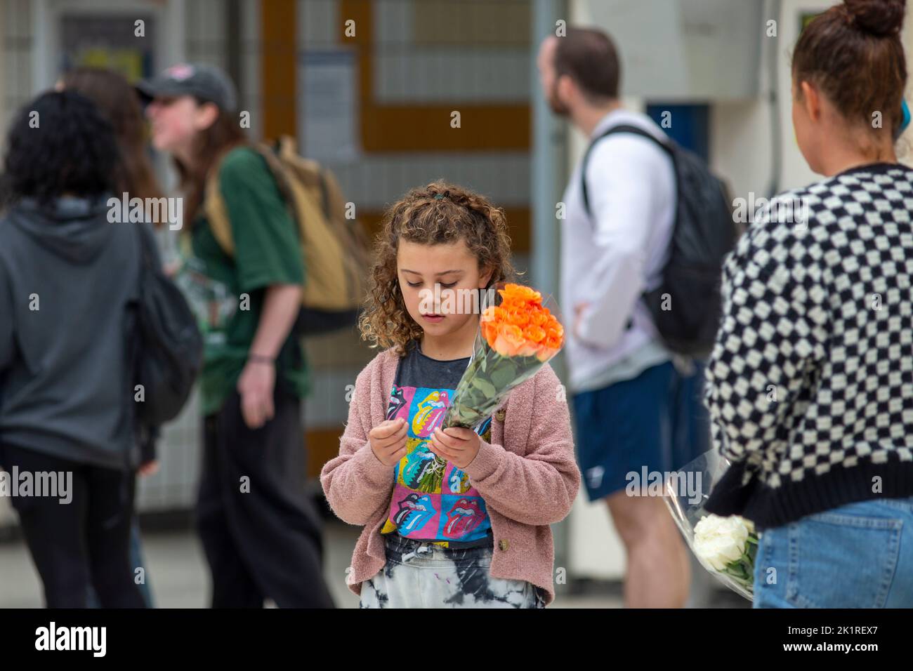 People arrive at London Charing Cross station to pay their respect to ...