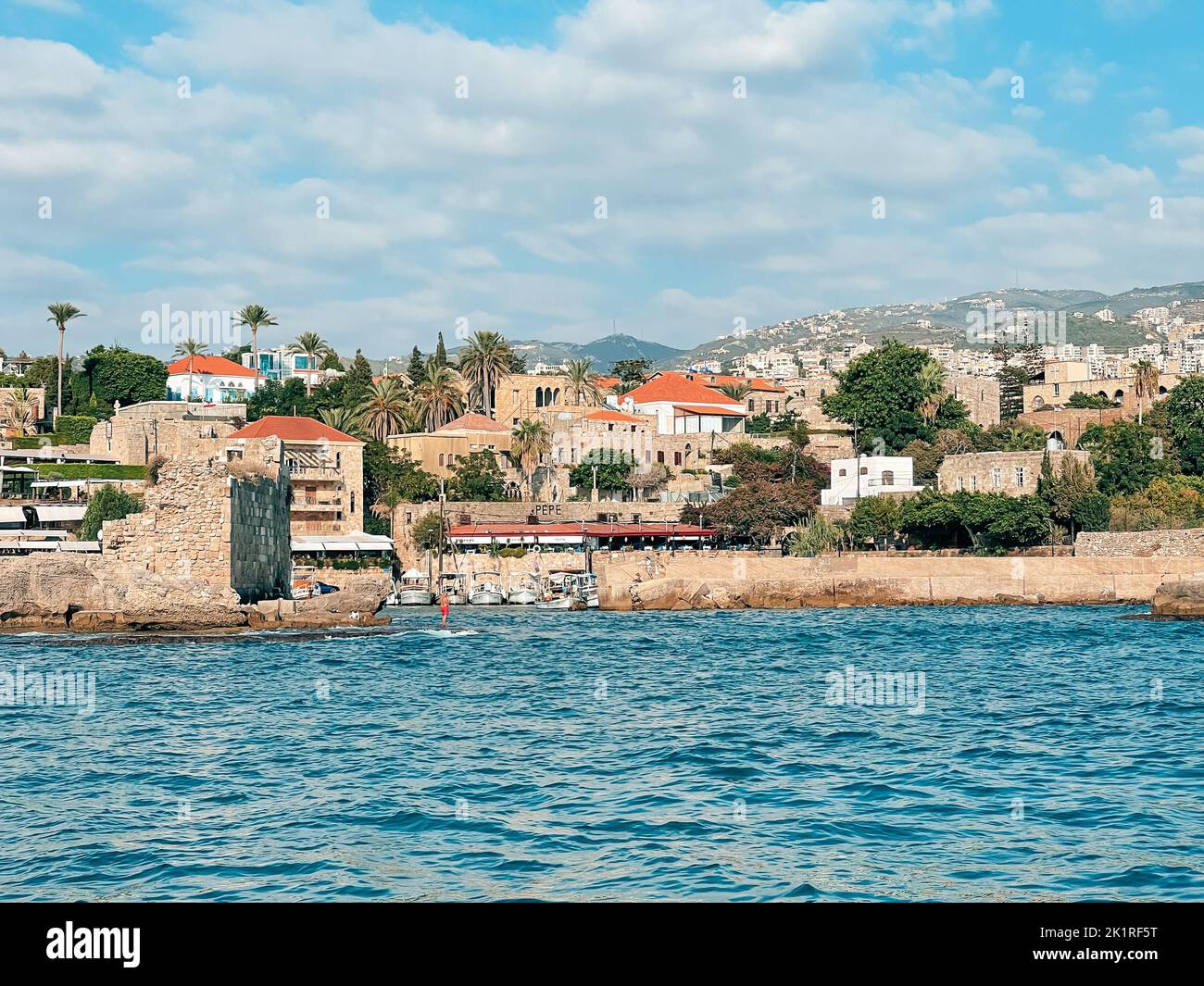 View of Famous and Historic Mediterranean Coastal Town: Byblos, Lebanon ...