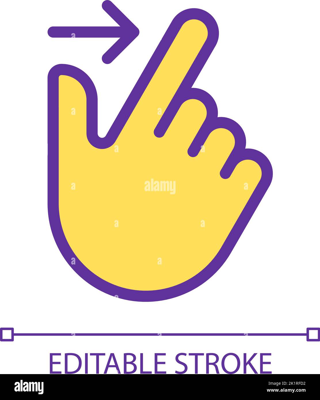 Edge swipe pixel perfect yellow RGB color icon Stock Vector Image & Art ... Edge swipe pixel perfect yellow RGB color icon Stock Vector Image & Art ...