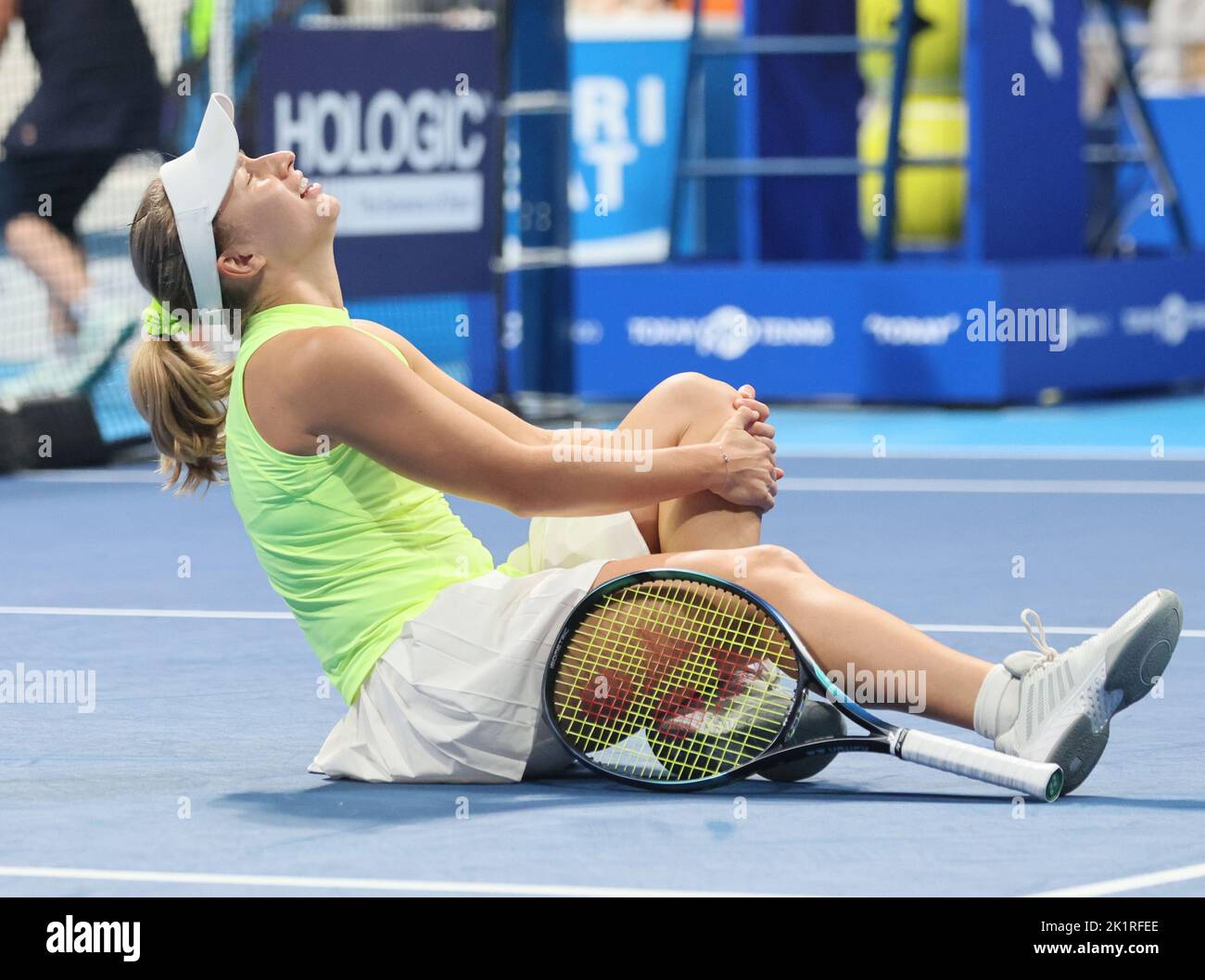 Tokyo, Japan. 20th Sep, 2022. Daria Saville of Australia holds her left ...