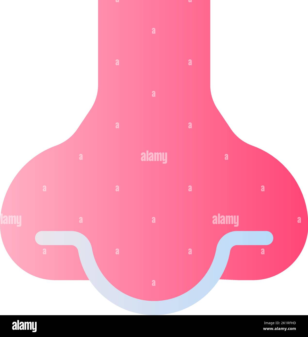 Nose flat gradient two-color ui icon Stock Vector Image & Art - Alamy