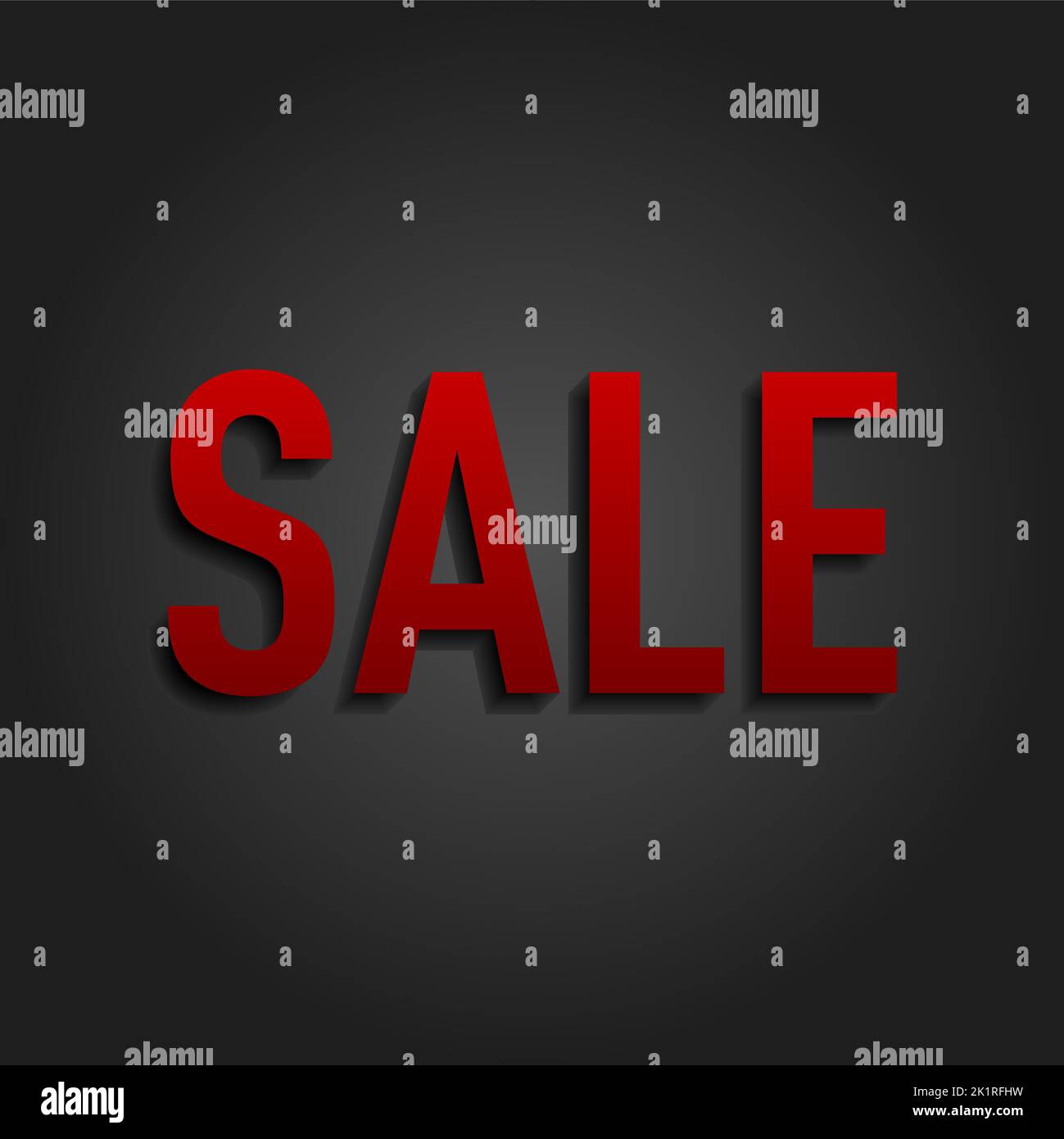 Red sale on black background. Vector illustration Stock Vector Image ...