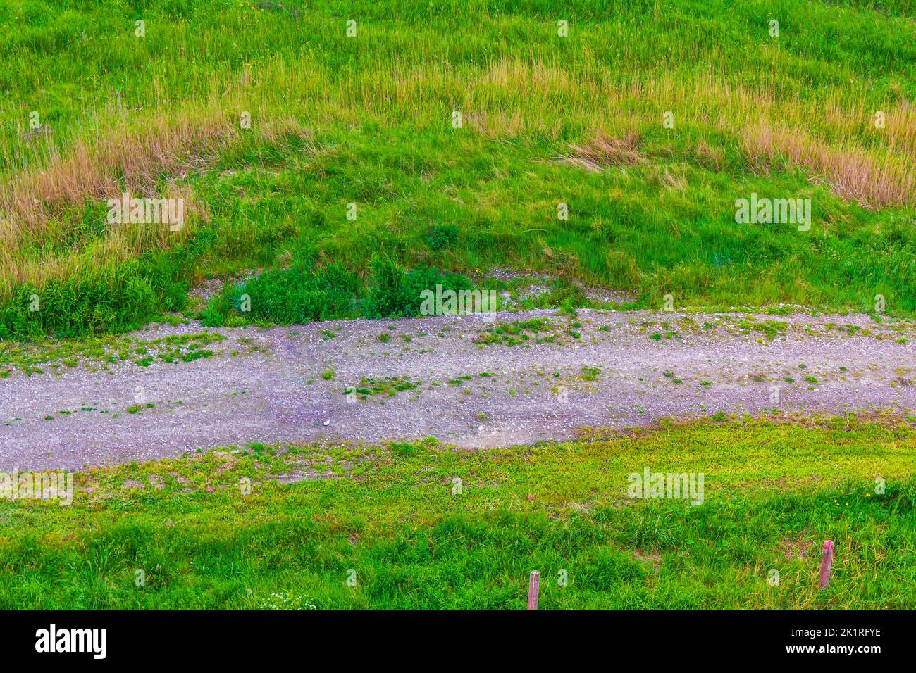 North German agricultural field forest river water dyke dike and nature ...