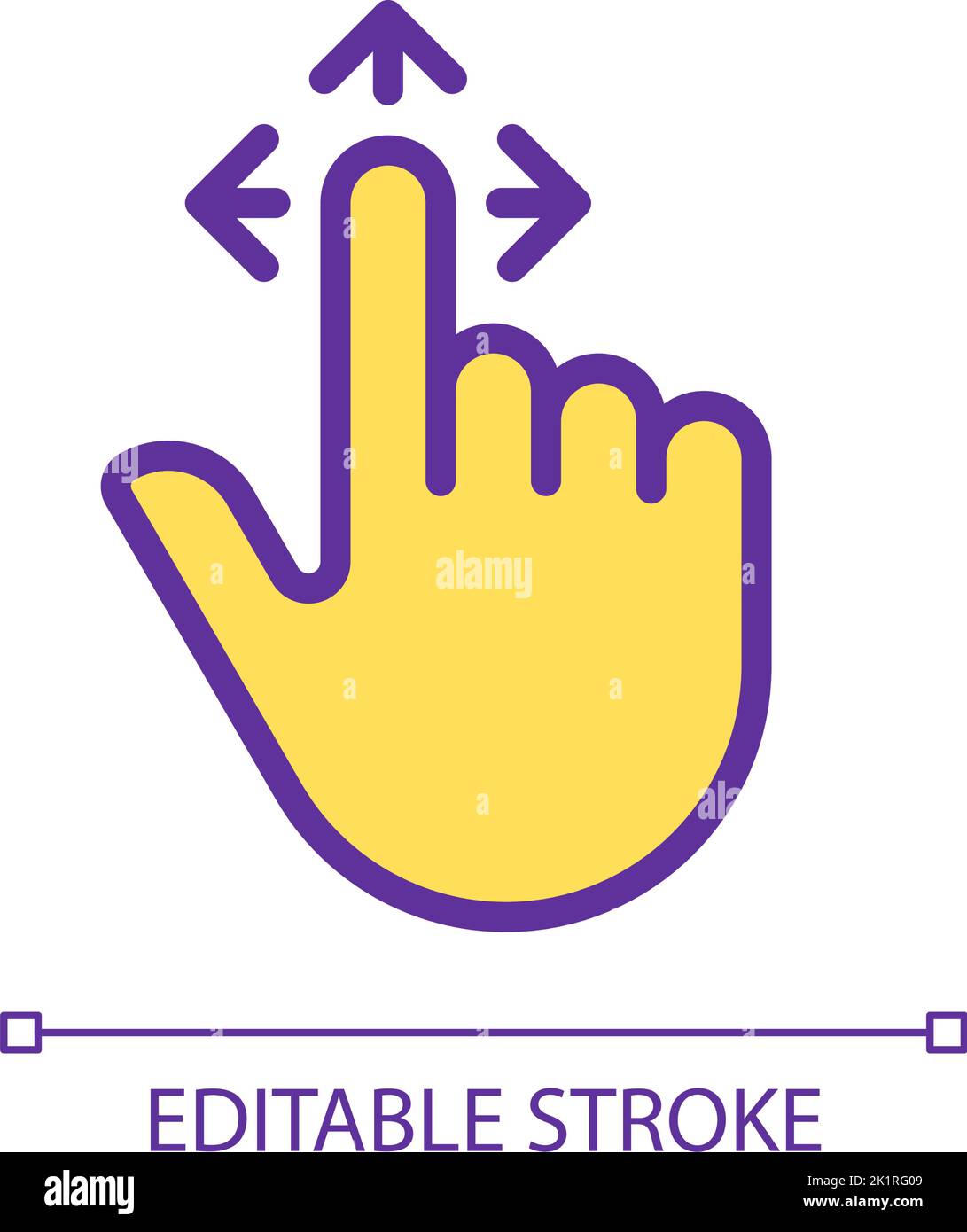 Drag pixel perfect yellow RGB color icon Stock Vector Image & Art - Alamy